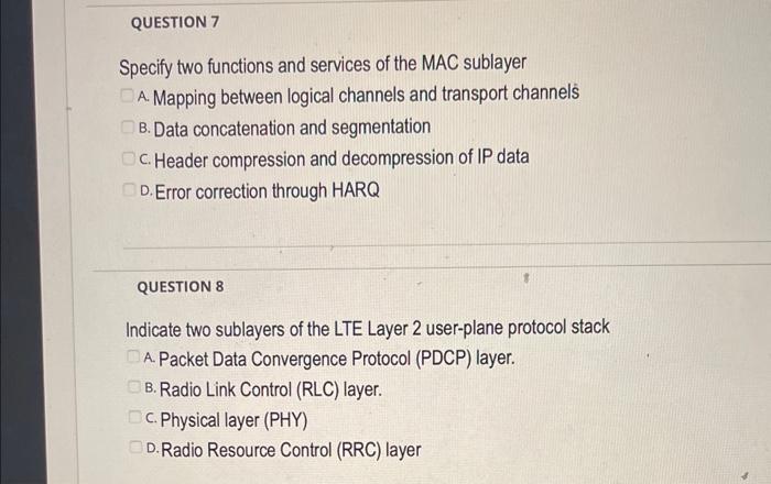 Solved Specify two functions and services of the MAC | Chegg.com