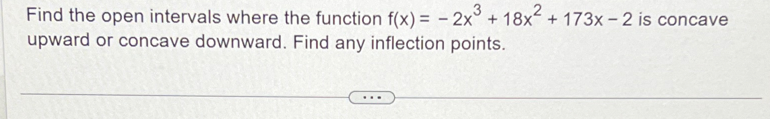 Solved Find the open intervals where the function | Chegg.com