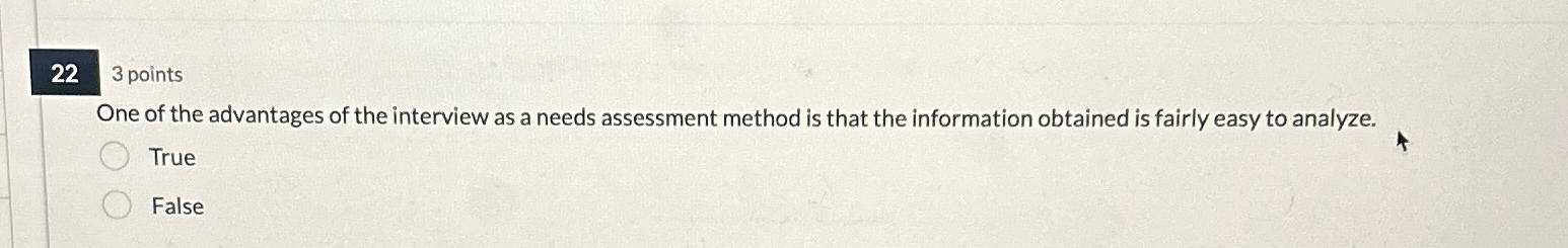 Solved 223 ﻿pointsOne of the advantages of the interview as | Chegg.com