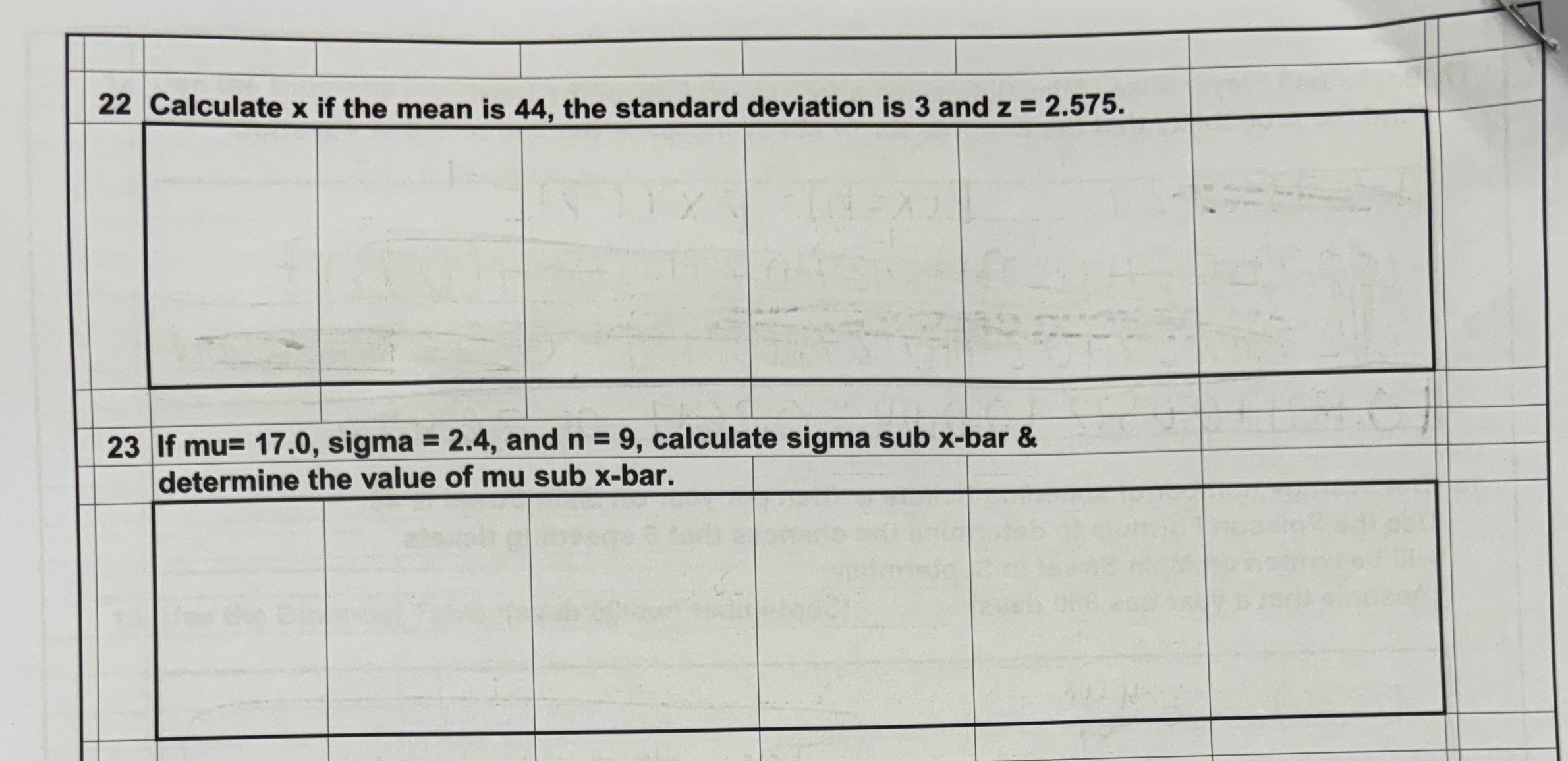 Solved 22 ﻿Calculate x ﻿if the mean is 44, ﻿the standard | Chegg.com