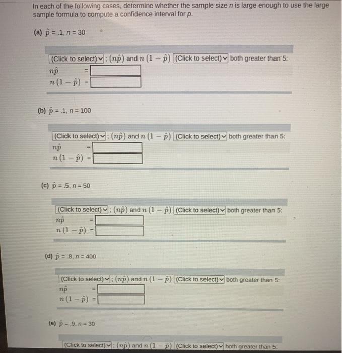 Solved in each of the following cases, determine whether the | Chegg.com