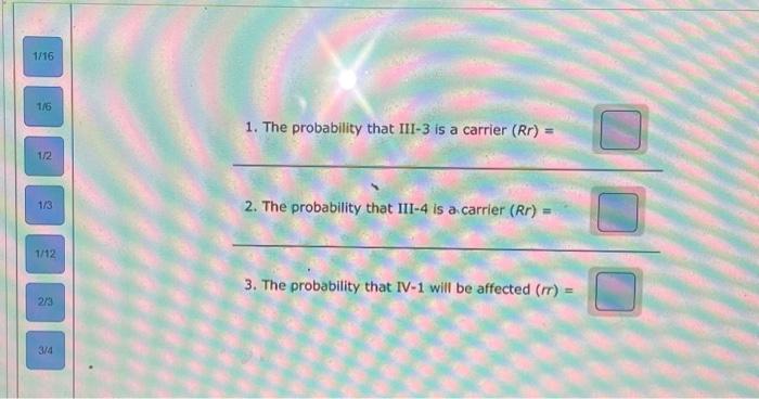 Solved The pedigree from part C is shown belowindividuals | Chegg.com
