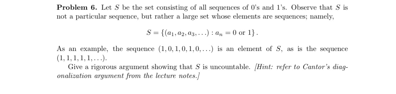 Solved Problem 6. ﻿Let S ﻿be the set consisting of all | Chegg.com