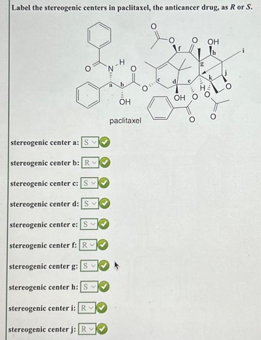 please explain why stereogenic center g is S. | Chegg.com