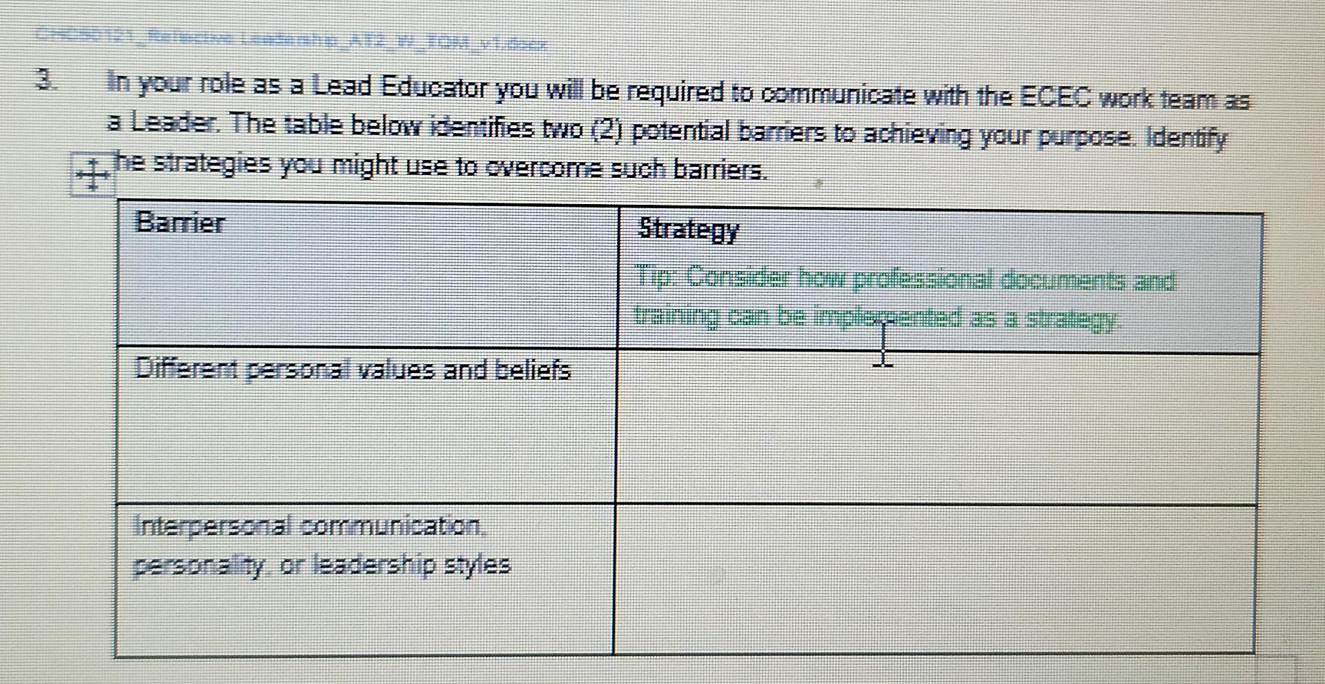 2. As well as members of the ECEC team, the tabla | Chegg.com