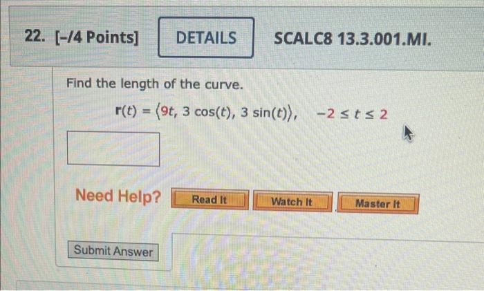 Solved Find the length of the curve. | Chegg.com