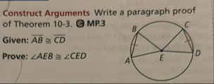 Solved Construct Arguments Write a paragraph proof of | Chegg.com