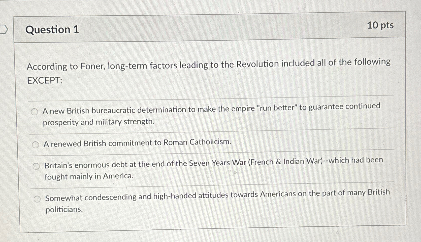 Solved Question 110ptsAccording to Foner, long-term factors | Chegg.com