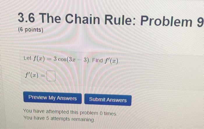 Solved 3.6 The Chain Rule: Problem 8 (6 points) Let | Chegg.com