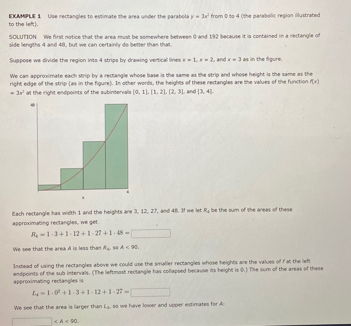 Solved EXAMPLE 1 Use rectangles to estimate the area under | Chegg.com