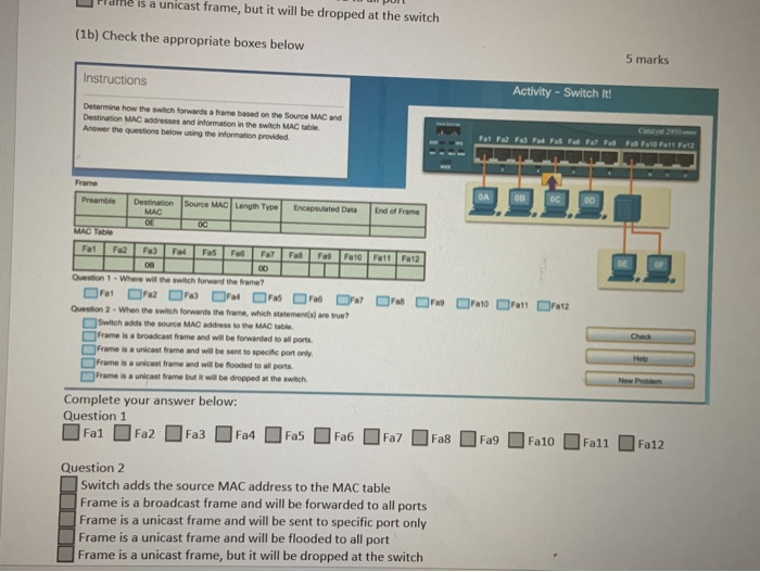 Solved: (1a) Refer to the diagram below Instructions 5 ma