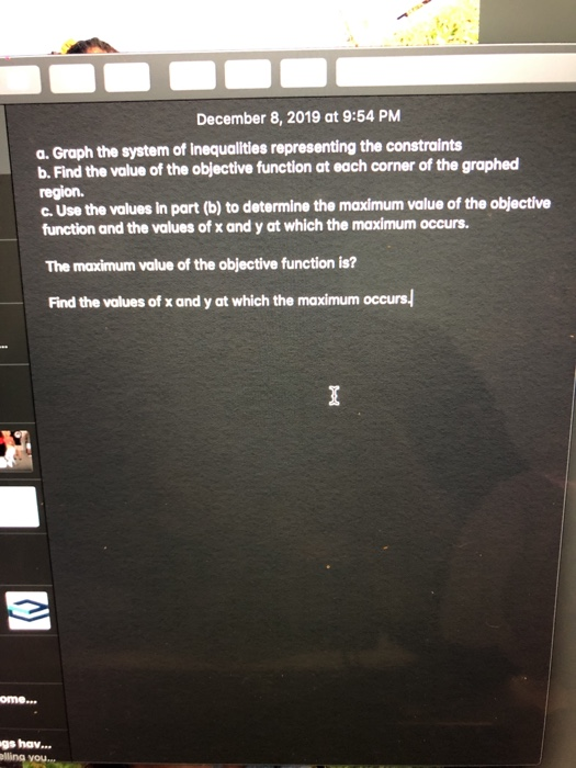 Solved representing constraints are given. Complete parts a | Chegg.com
