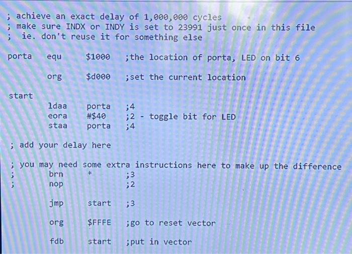 Solved C Generate A I M Cycle Delay Using A Nested Loop 2963
