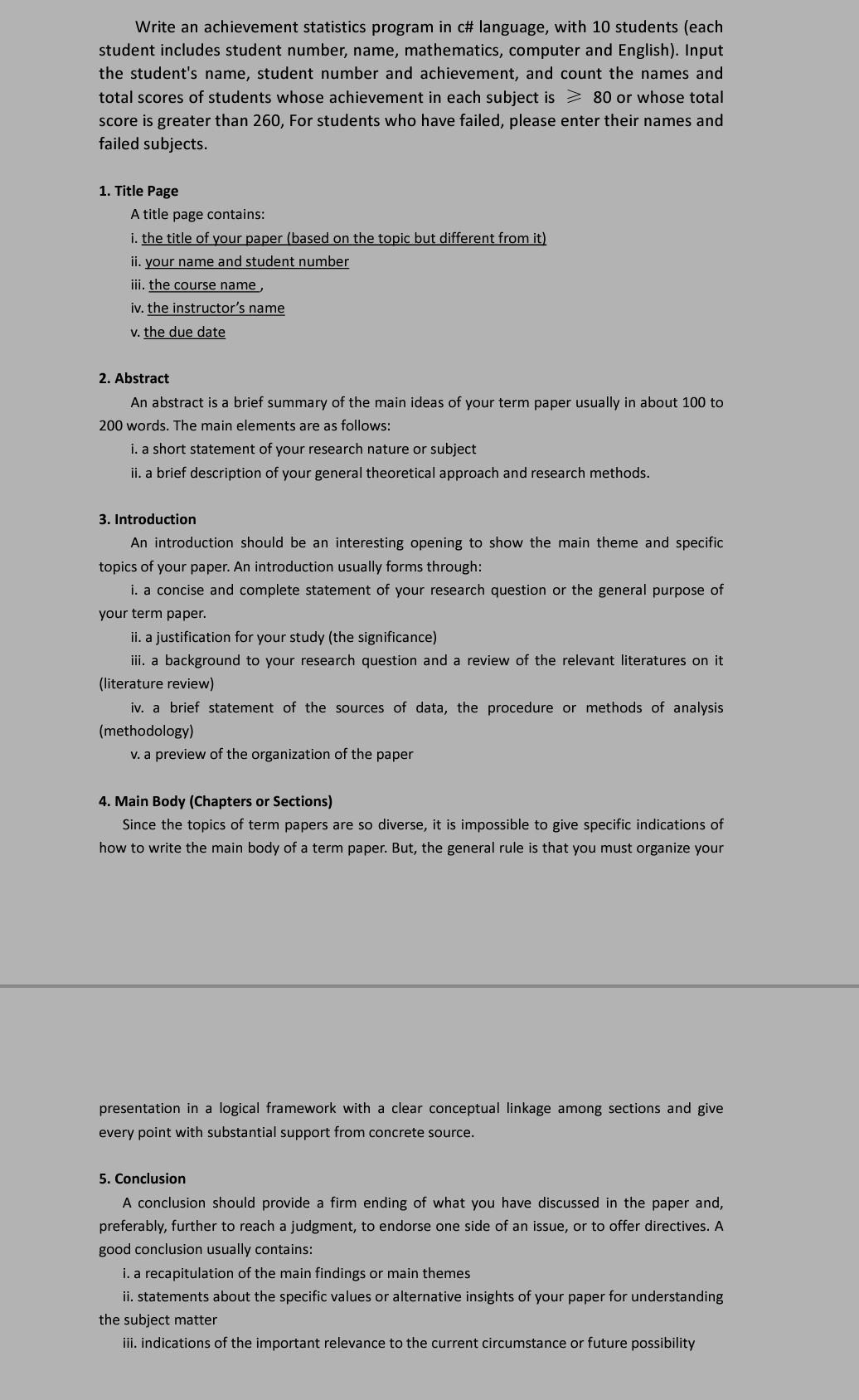 Solved Write an achievement statistics program in c# | Chegg.com