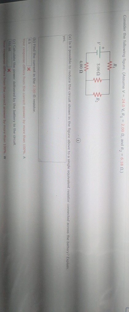 Solved Consider the following figure. (Assume V = 24.0 V, R1 | Chegg.com