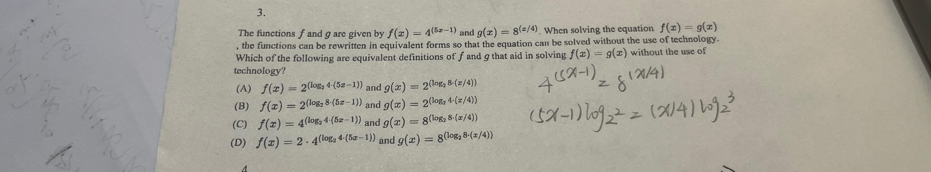 Solved The functions f ﻿and g ﻿are given by f(x)=4(5x-1) | Chegg.com