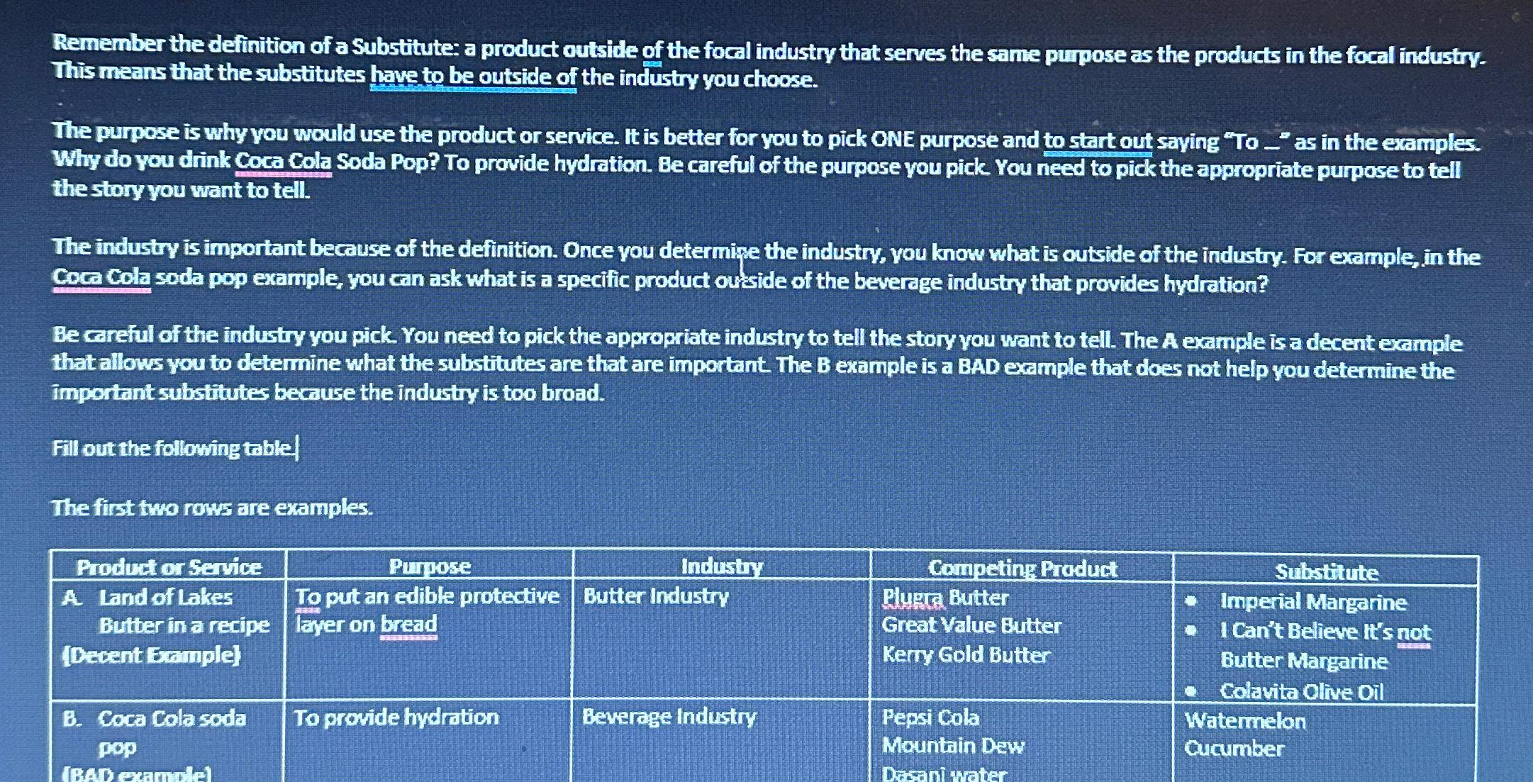 Solved Remember the definition of a substitute: a product | Chegg.com