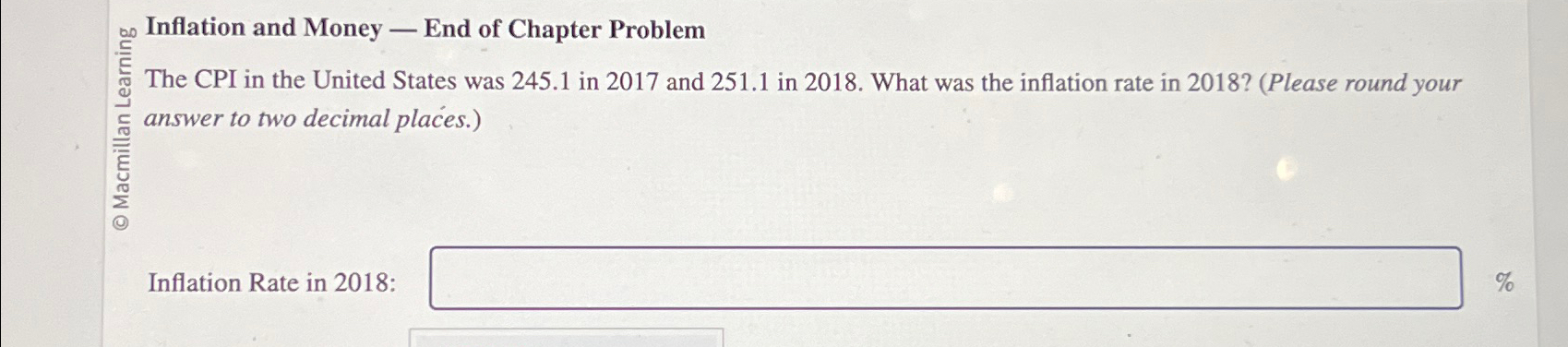Solved ?6 ﻿Inflation and Money - ﻿End of Chapter ProblemThe | Chegg.com