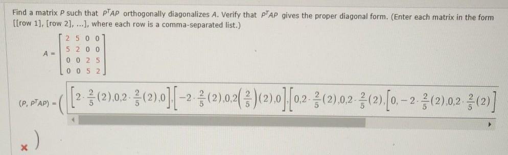 Solved Find a matrix P such that PPAP orthogonally | Chegg.com