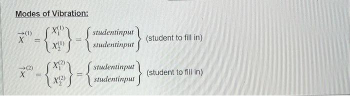 Solved Part 1: Modelling of a 2 DoF System Figure 2 shows a | Chegg.com