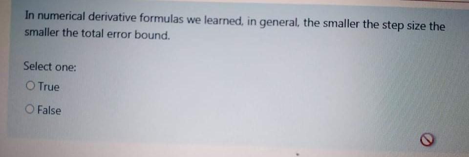Solved In numerical derivative formulas we learned, in | Chegg.com