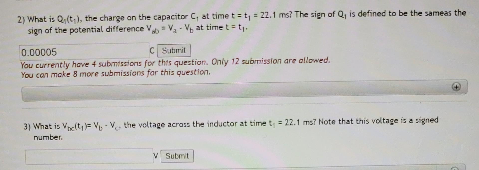 Solved A circuit is constructed with two capacitors and an | Chegg.com
