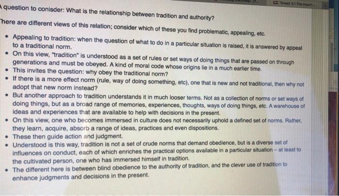 Solved Thread the incon question to conisder: What is the | Chegg.com