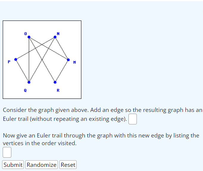 Solved Consider the graph given above. Add an edge so the | Chegg.com