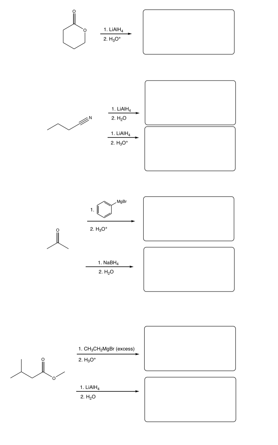 Solved Fill in the spaces for the following reactions. | Chegg.com Solved Fill in the spaces for the following reactions. | Chegg.com