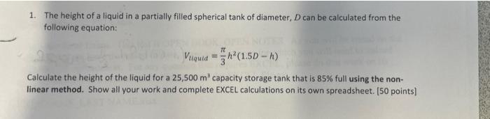 solved-1-the-height-of-a-liquid-in-a-partially-filled-chegg