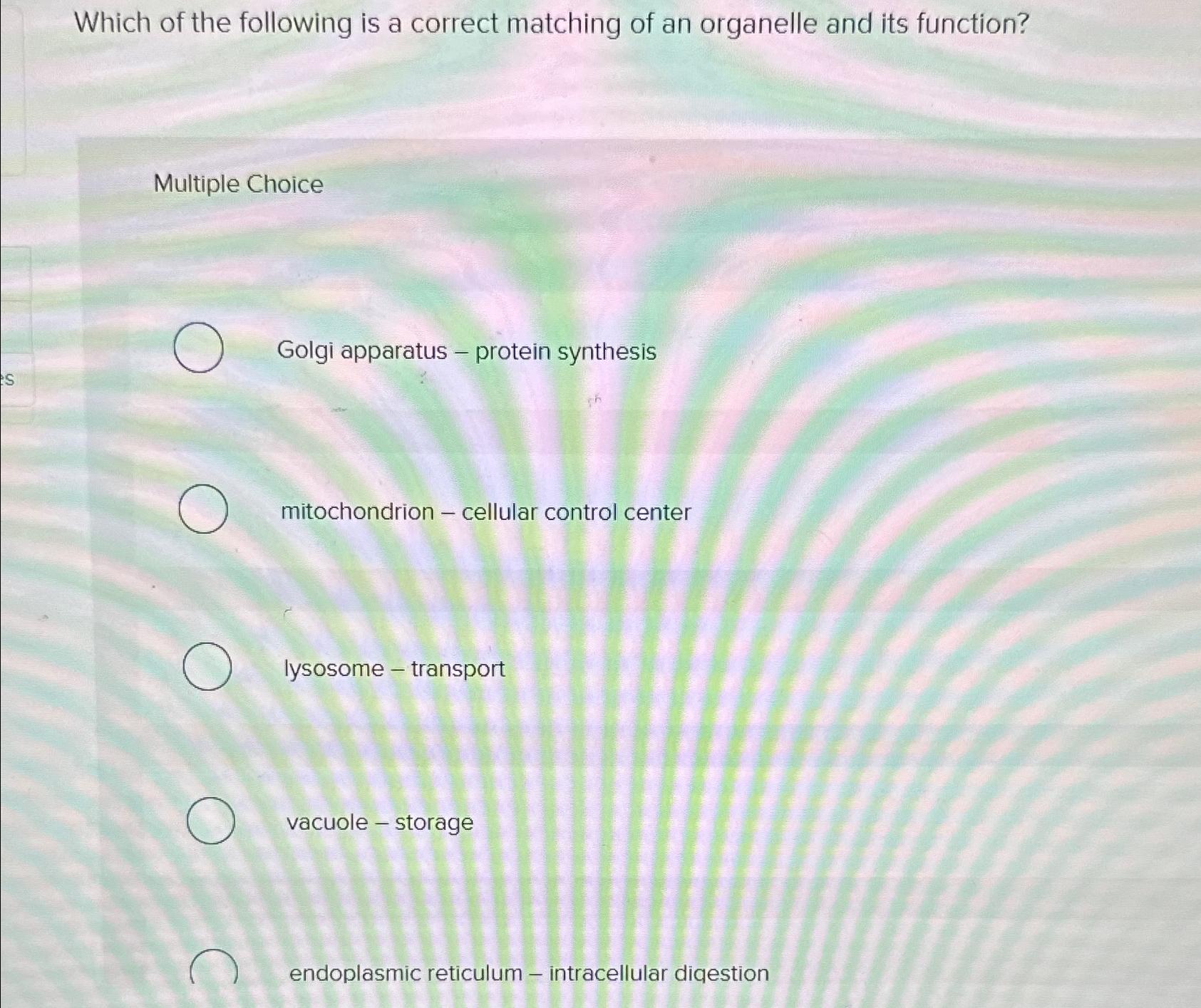 Solved Which of the following is a correct matching of an | Chegg.com