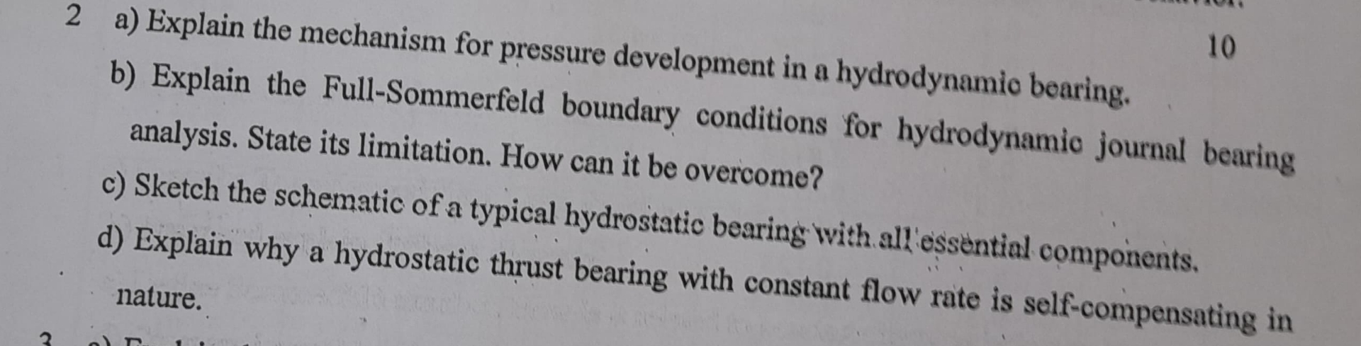 Solved 2 ﻿a) ﻿Explain the mechanism for pressure development | Chegg.com