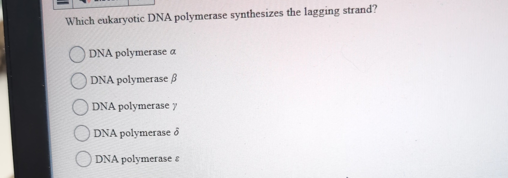 Solved Which eukaryotic DNA polymerase synthesizes the | Chegg.com