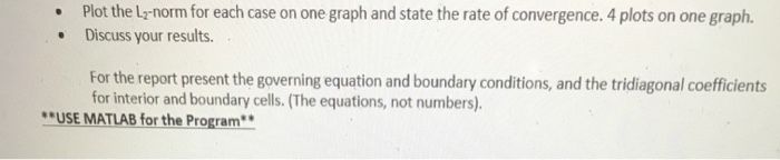 **USE MATLAB for the Program** The 1-D steady state | Chegg.com