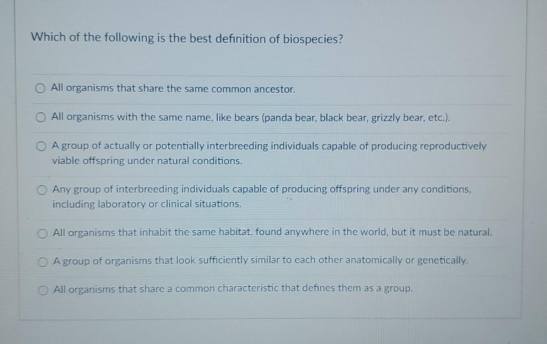 Solved Which of the following is the best definition of | Chegg.com