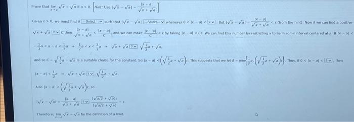 Solved Prove that limx→4x−b it a>0. [Wint: Use | Chegg.com