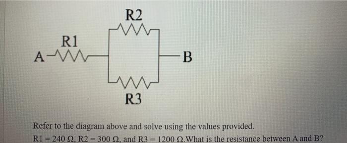 Solved R2 R1 AM -B R3 Refer to the diagram above and solve | Chegg.com