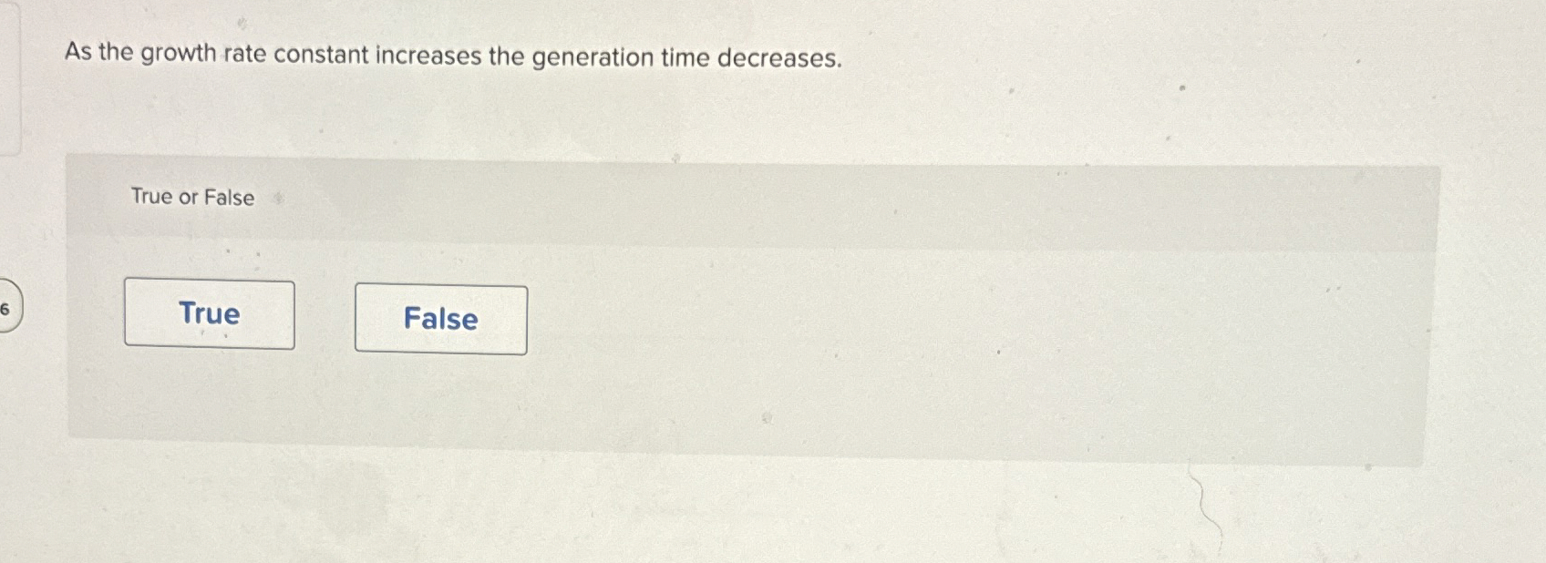 Solved As the growth rate constant increases the generation | Chegg.com