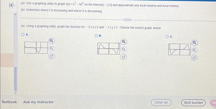 K (a) Use a graphing utility to graph f(x)=x²-3x5 on | Chegg.com