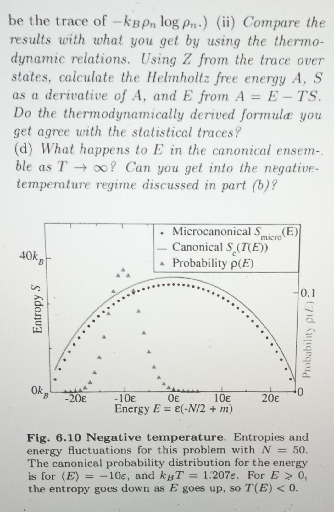 Solved 3) Negative temperature. (3) Consider a system of N | Chegg.com