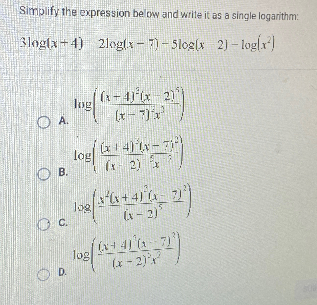 Solved Simplify the expression below and write it as a | Chegg.com