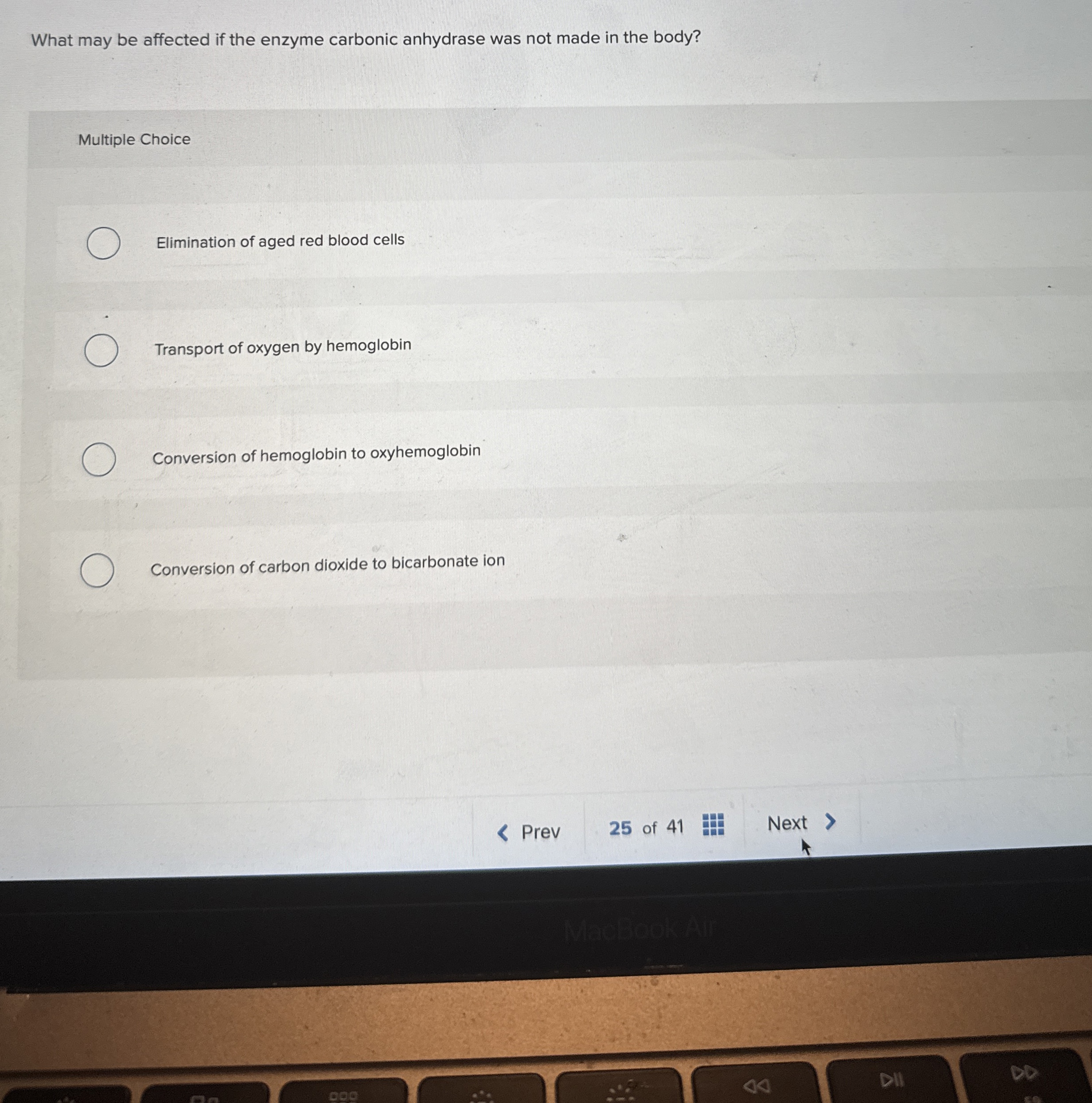 Solved What may be affected if the enzyme carbonic anhydrase | Chegg.com