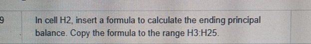 In cell H 2 , ﻿insert a formula to calculate the | Chegg.com