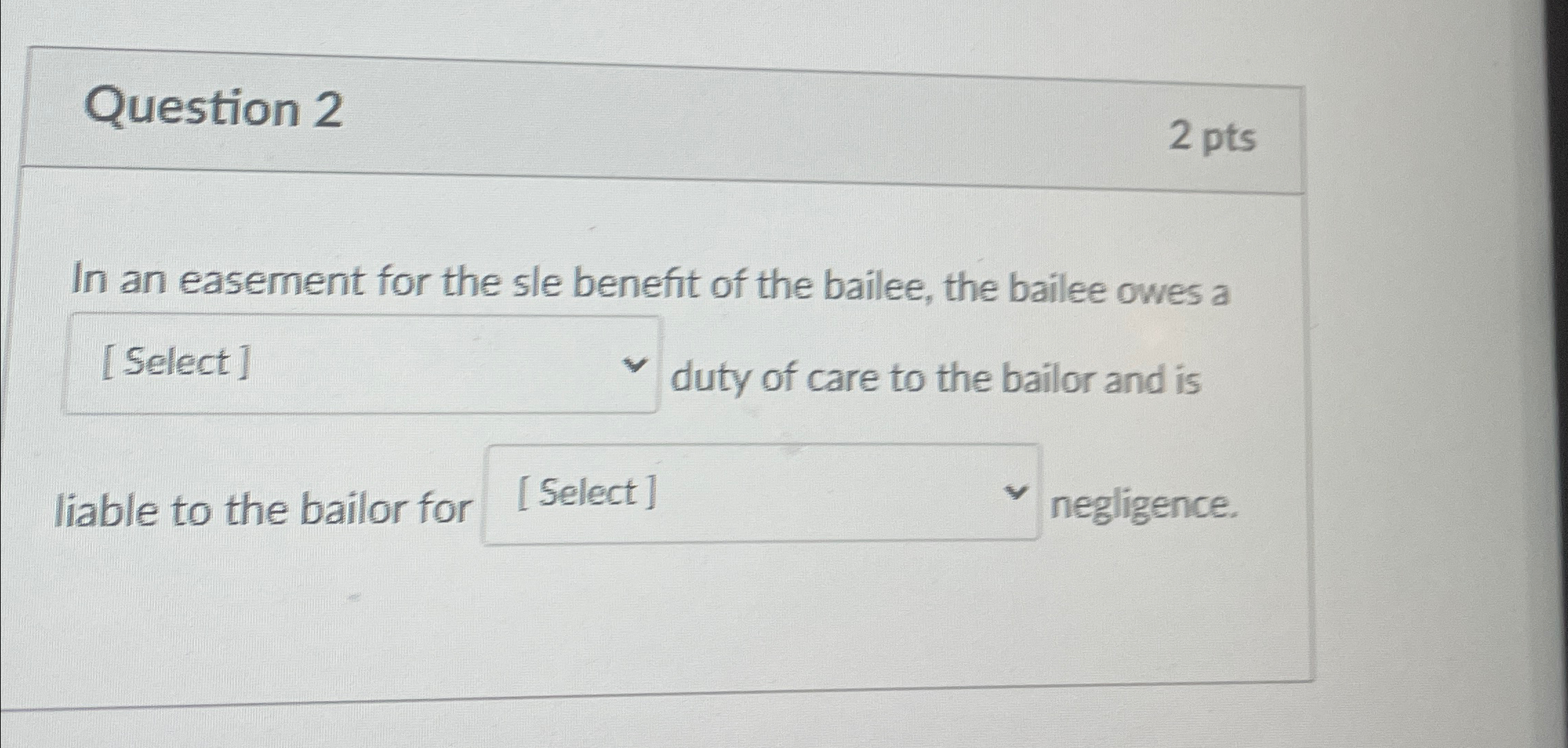Solved Question 22 ﻿ptsIn an easement for the sle benefit of | Chegg.com