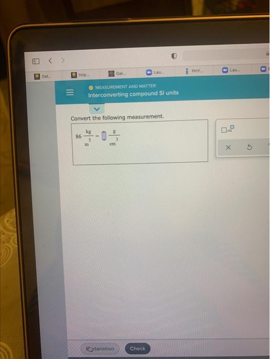Solved Gat i PHY Gat http MEASUREMENT AND MATTER | Chegg.com