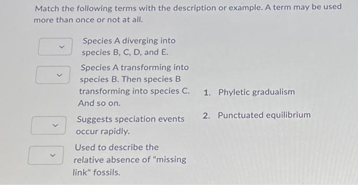 Solved Match the following components of the niche concept | Chegg.com