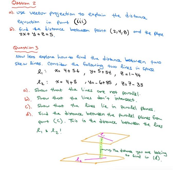 Solved Notes For Discussion Questions Topic: Distance P (1) | Chegg.com