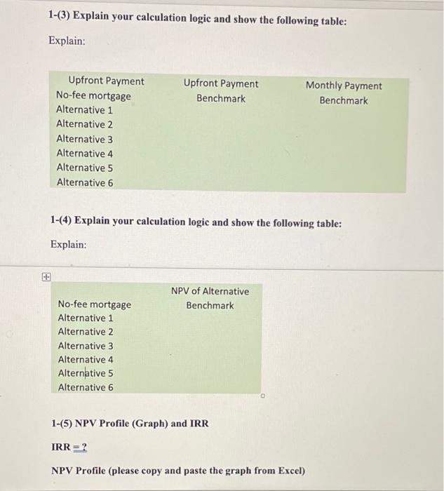 1-(3) Explain your calculation logic and show the | Chegg.com