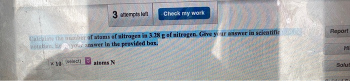 Solved 3 attempts left Check my work Report Calculate the | Chegg.com