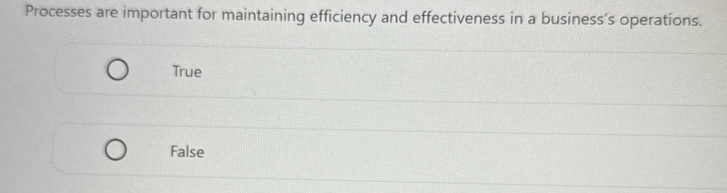 Solved Processes are important for maintaining efficiency | Chegg.com